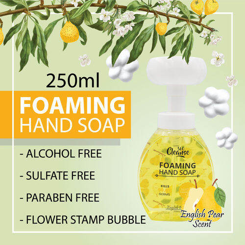 CLEANSE360 FLOWER FOAMING HAND SOAP 250ML-ENGLISH PEAR/CHERRY BLOSSOM ...