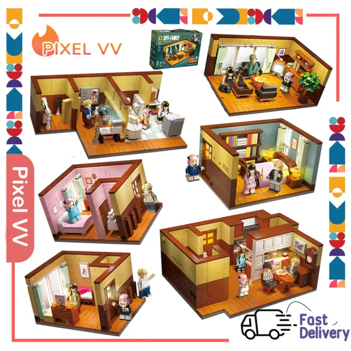 SPY FAMILY Building Blocks Spy's Home Anya Forger Yor Forger Twilight ...