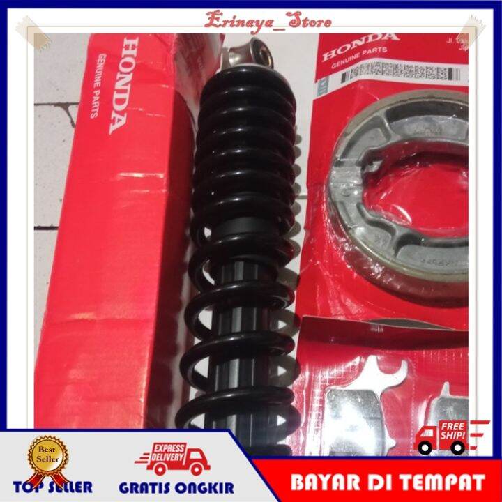 ORIGINAL AHM Shockbreaker Shock Shok Belakang Motor Honda Scoopy Beat FI F1 Vario 125 150 K25 ...