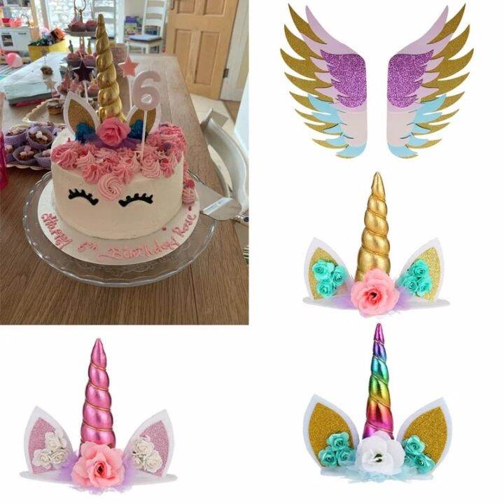 Unicorn Horn Wings Cake Topper fam | Lazada PH