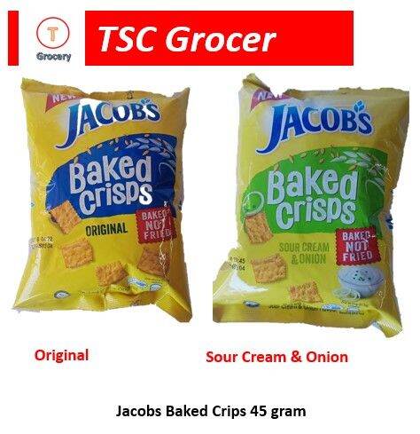 Jacobs Baked Crips 45 gram Sour Cream & Onion/ Original | Lazada