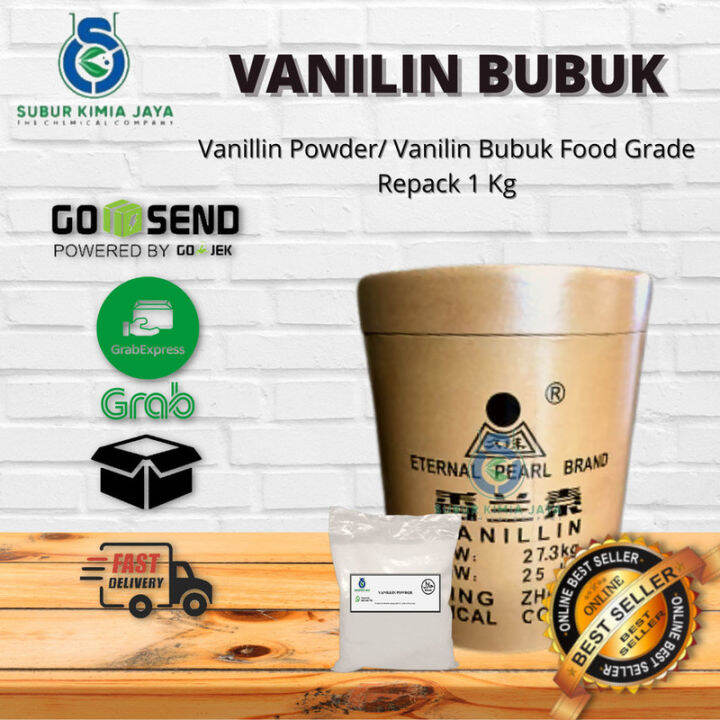 Vanillin / Vanili / Vanilin powder bubuk food grade 1 KG | Lazada Indonesia