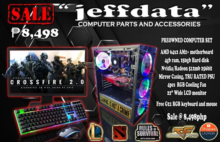 Computer Set Mid Gaming AMD Dualcore 2.5-2.7ghz 4gb Nvidia/radeon 512 ...