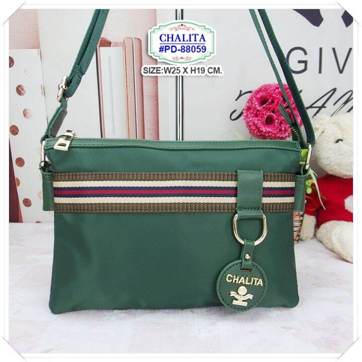 กระเป๋าสะพายสายยาว CHALITA รุ่น PD-88059 ยี่ห้อ CHALITA #มีเก็บปลายทาง #กระเป๋าสะพาย | Lazada.co.th