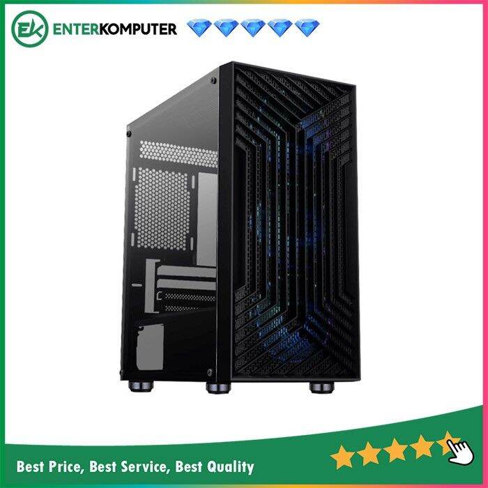 Casing CUBE GAMING SWENS BLACK mATX - TEMPERED GLASS / Casing Gaming ...