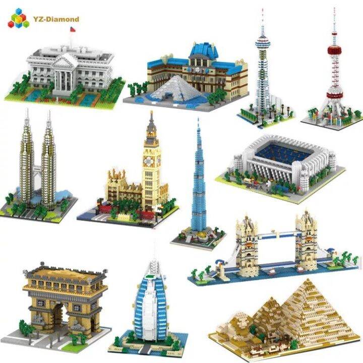 【spot goods】Collect All Fun YZ Mini Blocks Taj Mahal Architecture Pisa ...