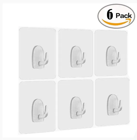 Mighty Hooks (6 pcs per pack) - Adhesive Waterproof Hooks | Lazada PH