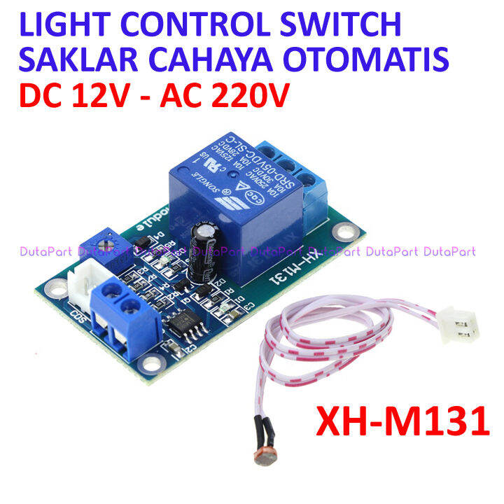 XH-M131 Sensor Saklar Cahaya Otomatis LDR DC 12V Output Relay AC 220V ...