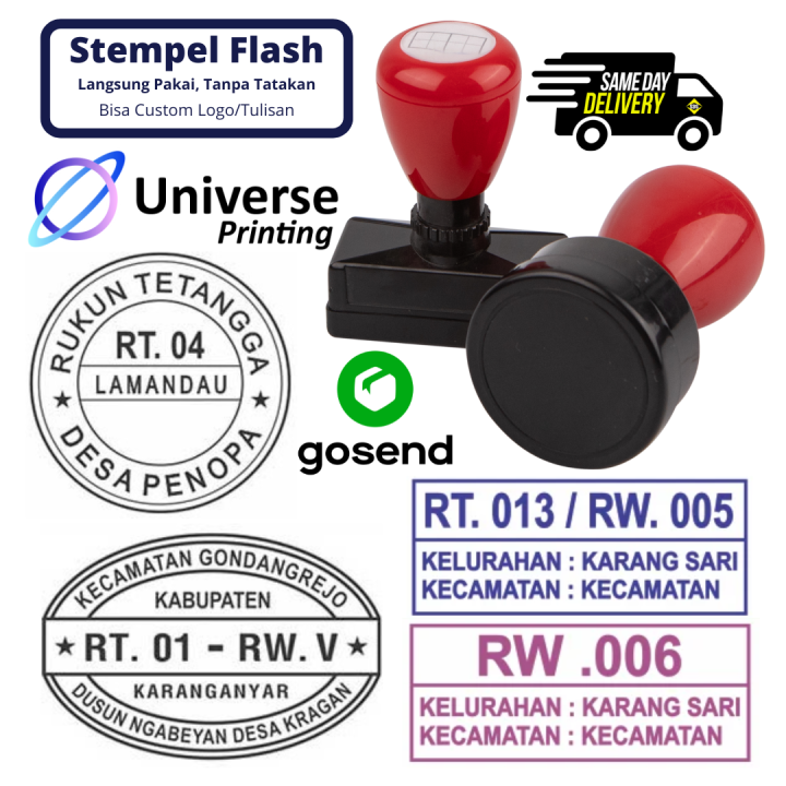 Stempel RT RW Stempel Kelurahan Kecamatan SIAP PAKAI | Lazada Indonesia