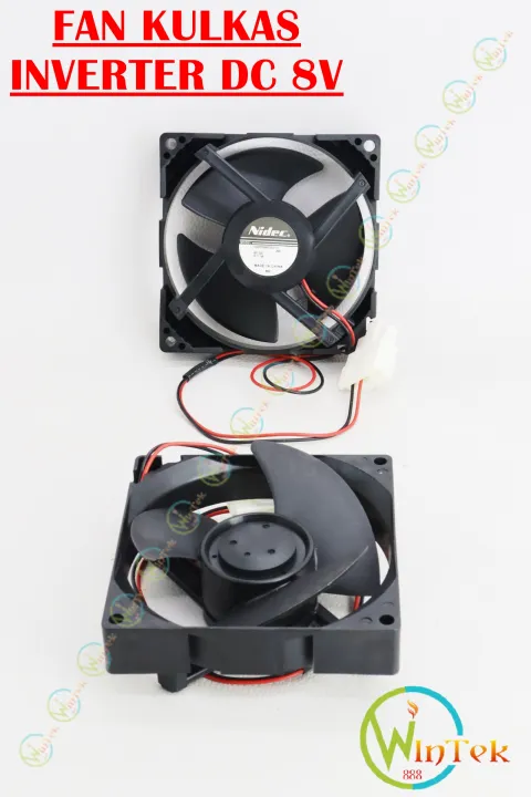 FAN KOTAK INVENTER DC 8V / 12V 9X9 SANYO MOTOR FAN KULKAS DC 8V / 12V ...