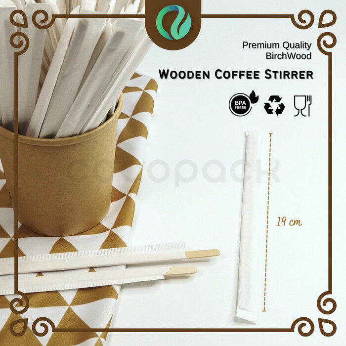 Stick Kayu Pengaduk Kopi Wooden Coffee Stirrer 19cm | Lazada Indonesia