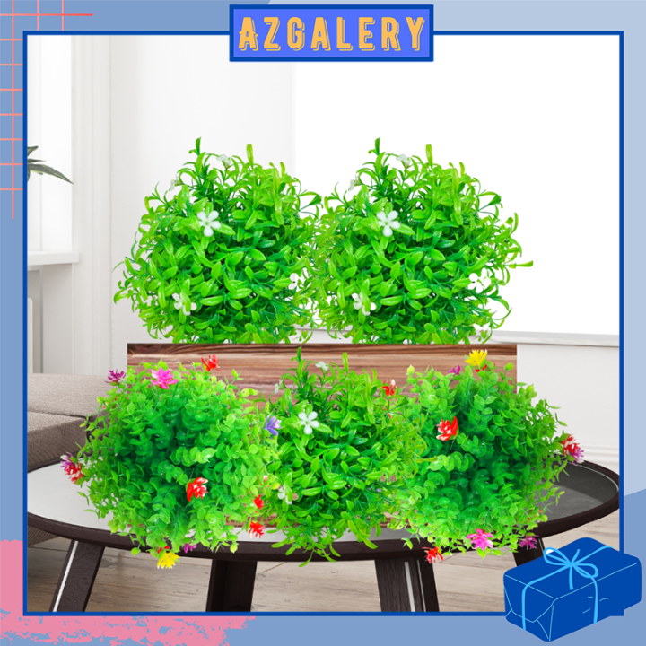 Azgalery PBP140 / Tanaman Hias Bola Rumput Plastik Ornamen Hiasan Daun ...