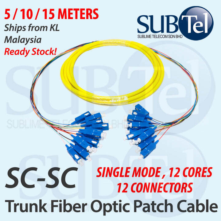 SC-SC Trunk Fiber Optic Patch Cord Single mode fan out breakout cable ...