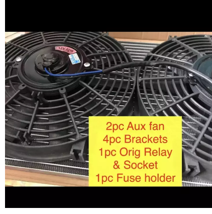 Aux fan 2pcs High speed 12volts Auxiliary Fan With Brackets original ...