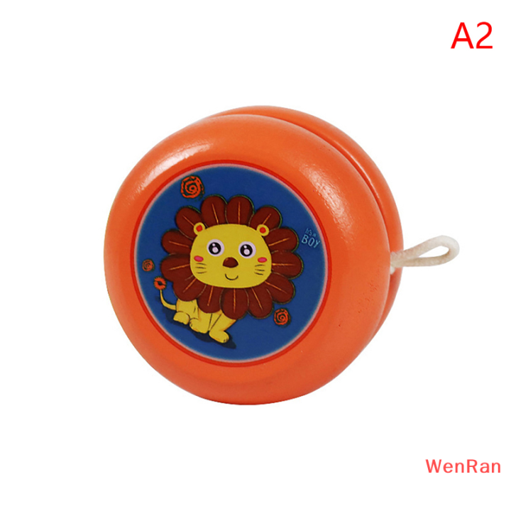 WenRan สายเคเบิลของเล่นโยโย่ไม้ภาพสัตว์น่ารักแบบเลื่อนขึ้นและลงของเล่น ...