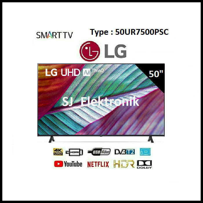 LED TV LG 50 Inch 50UR7500PSC - 50UR7500 Real 4K Smart UHD TV | Lazada Indonesia