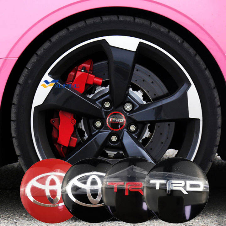 4pcs 56mm Car Wheel Hub Caps Stickers Toyota TRD VXR TRD Sportivo ABS ...