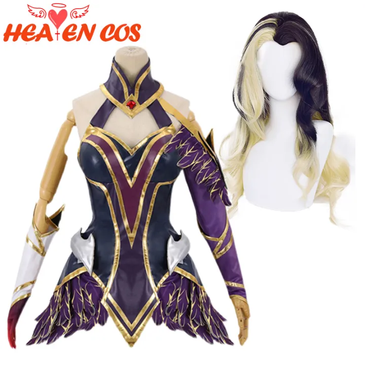 HeavenCos LOL Coven Ahri Cosplay Wigs Costumes Uniform Outfits Women ...