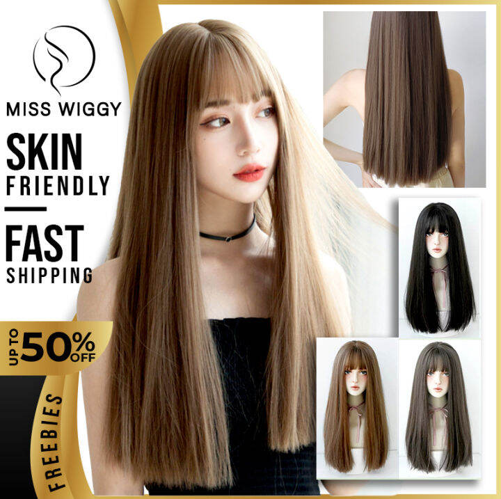 【Miss Wiggy】 Super Soft 58cm Wig Hair Extension For Women Long Straight ...