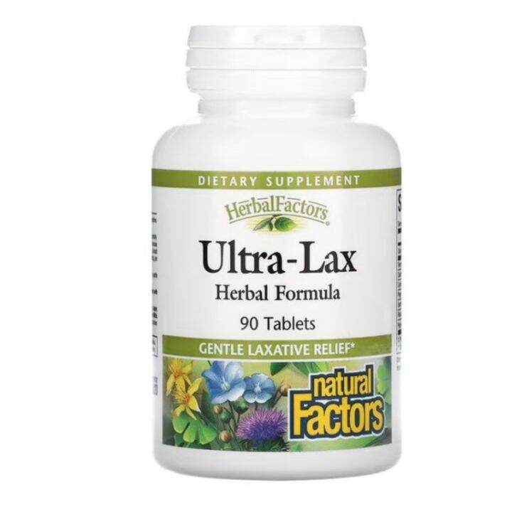 Natural Factors, Ultra-Lax, Herbal Formula, 90 Tablets | Lazada