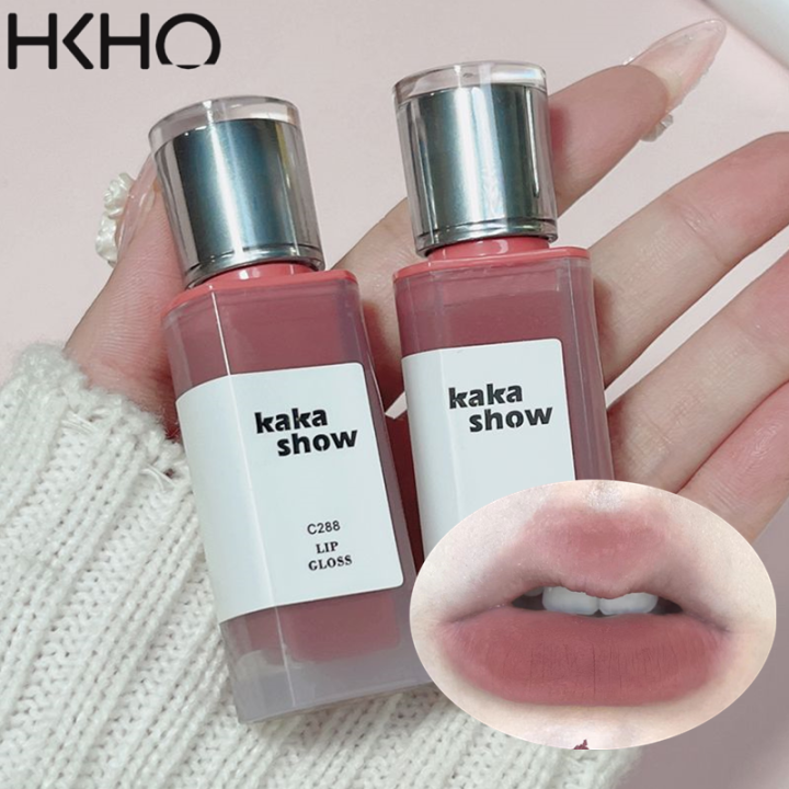 HKHO กำมะหยี่ผิวด้านลิปกลอสไม่เหนียวเหนอะหนะไม่ซีดลิปสติกไวท์เทนนิ่งติด ...