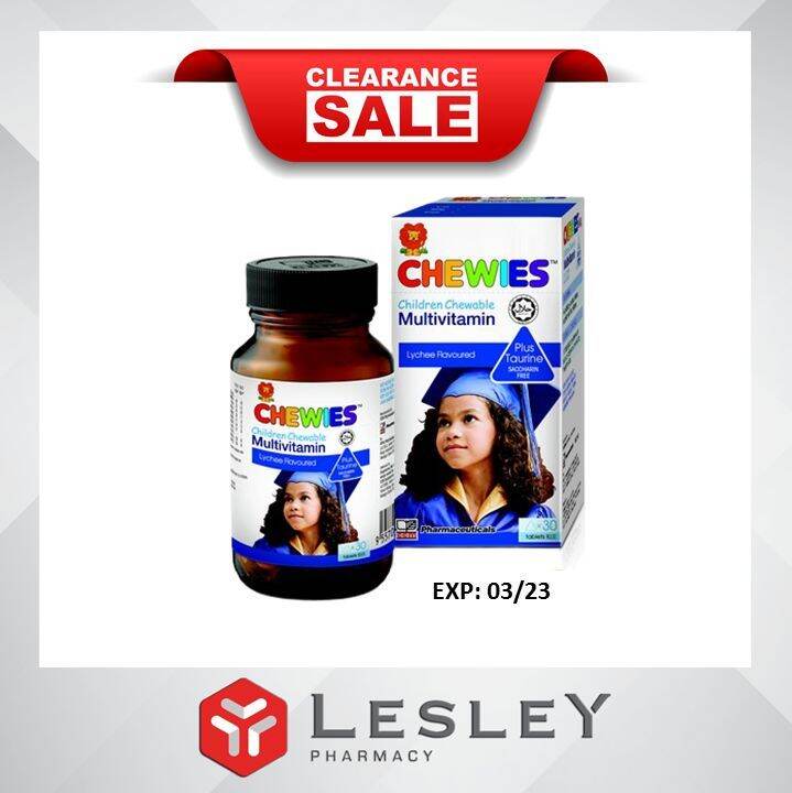 Chewies Kid's Multivitamin Plus Taurine Lychee Flavoured Chewable ...
