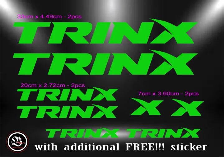 TRINX bike decal/stickers (Lime Green Glossy) - 1set | Lazada PH