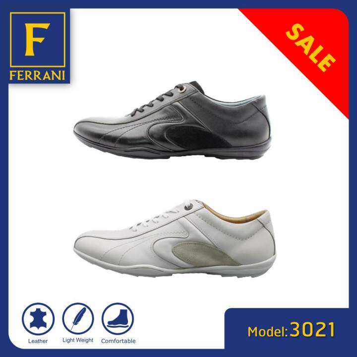 FERRANI รองเท้าSneaker หนังแท้ รุ่น 3021 วัสดุหนังแท้ หน้ากว้าง ใส่สบาย ...