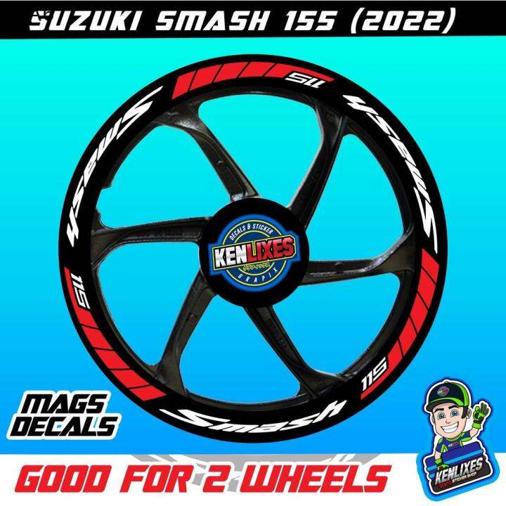 ♢Suzuki SMASH 115 (2022) Mags Sticker Decals Set (Front Rear) | Lazada PH