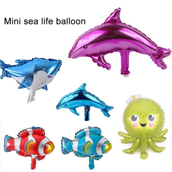Ocean Theme Shark Balloons Dolphin Seahorse Sea Fish Balloon Children ...