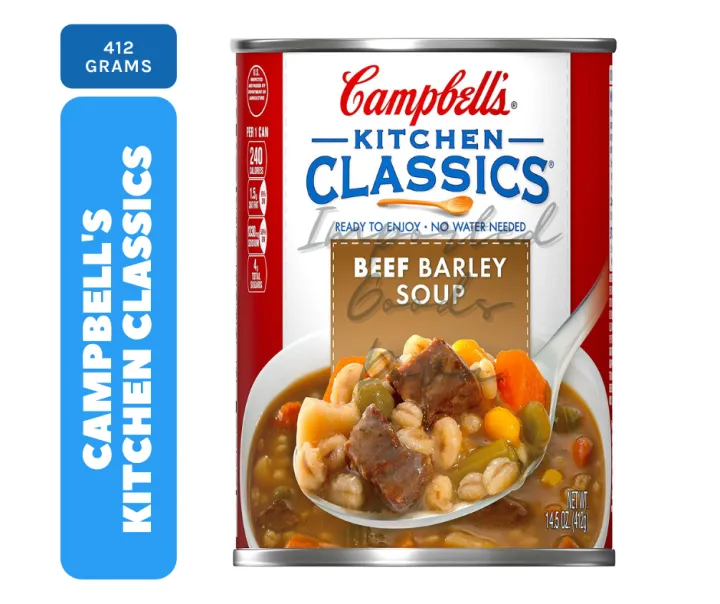 Campbell's Kitchen Classics Beef Barley Soup, 412g | Lazada PH