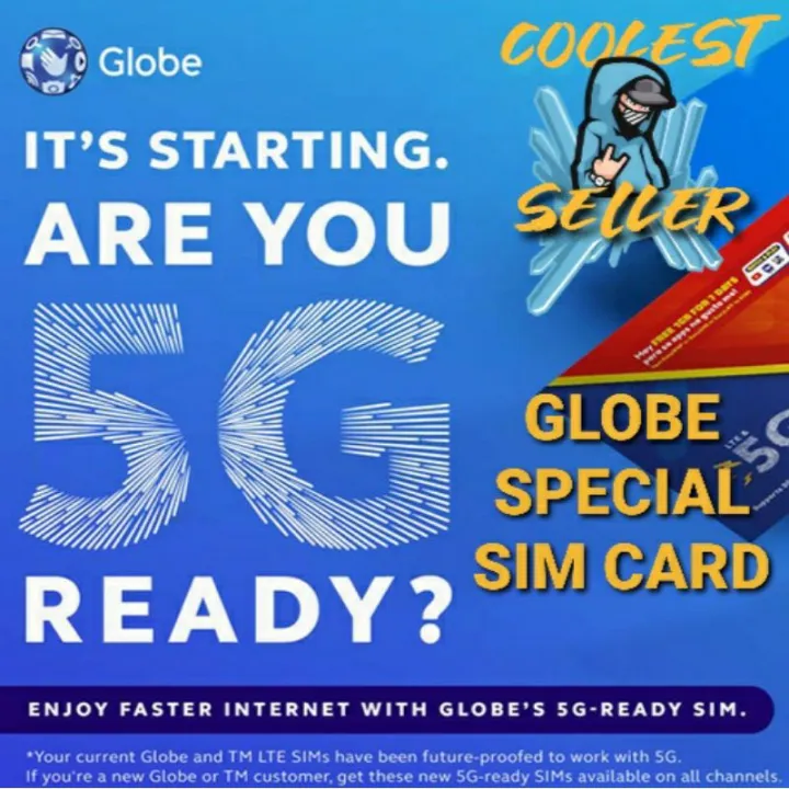 Globe sim card special number vanity prepaid LTE and 5G ready | Lazada PH