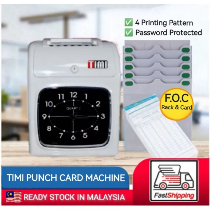 [ READY STOCK ] TIMI TR-1A PUNCH CARD MACHINE TIME RECORDER MACHINE ...
