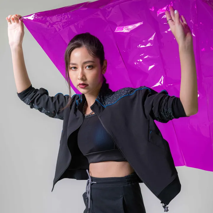 UNBOUND POLYGON FULL ZIP JACKET เสื้อแจ๊คเก็ตสีดำ เสื้อคลุมสปอร์ตบลา ...