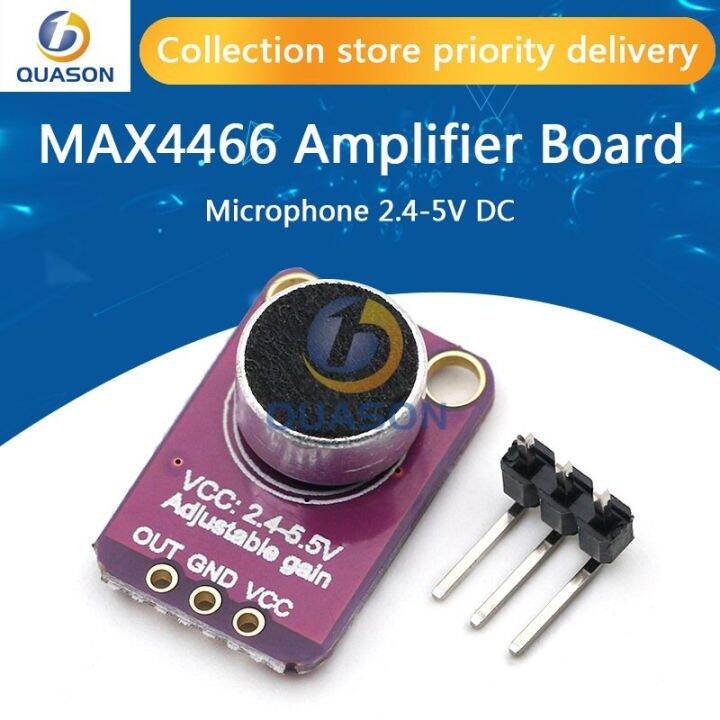 GY-MAX4466 MAX4466 Electret Microphone Amplifier Module Adjustable Gain ...