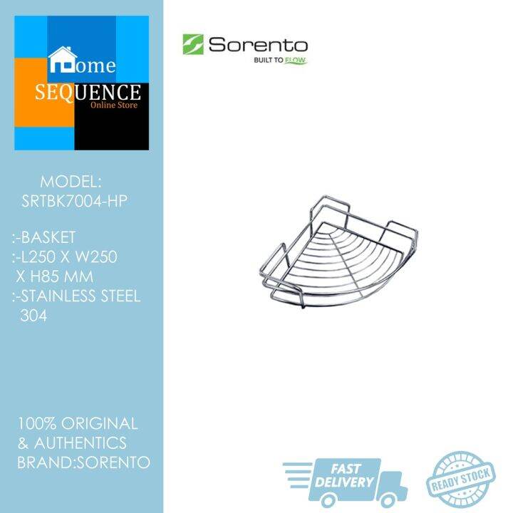 Sorento Stainless Steel 304 Corner Basket Shampoo Rack SRTBK7004HP | Lazada