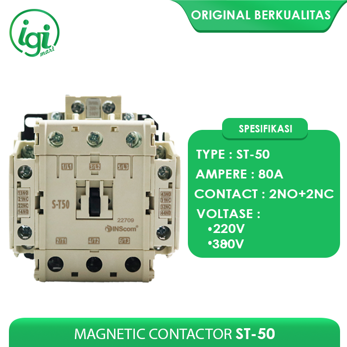 MAGNETIC CONTACTOR S-T 50 / AC CONTACTOR TYPE ST 50 | Lazada Indonesia