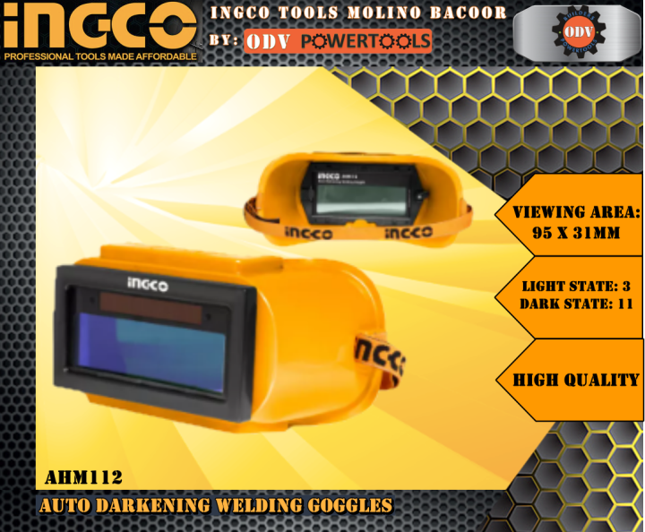 Ingco AHM112 Auto Darkening Welding Goggles - ODV POWERTOOLS | Lazada PH