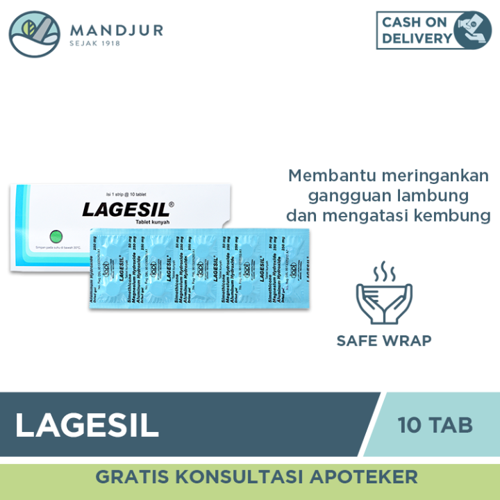 Lagesil 10 Tablet - Obat Tukak Lambung, Gastritis dan Kembung | Lazada ...