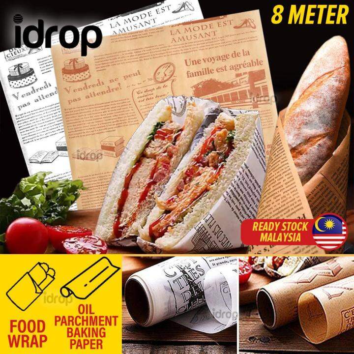 [Idrop] [ 8 Meter x 150cm ] Kitchen Parchment Paper Multipurpose Oil ...