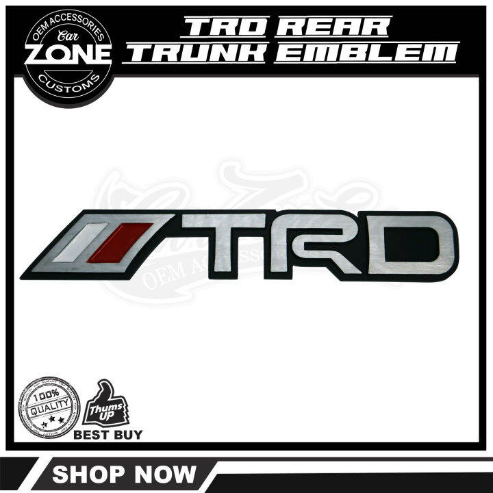 TRD Rear Trunk Emblem (Aluminum) | Lazada PH
