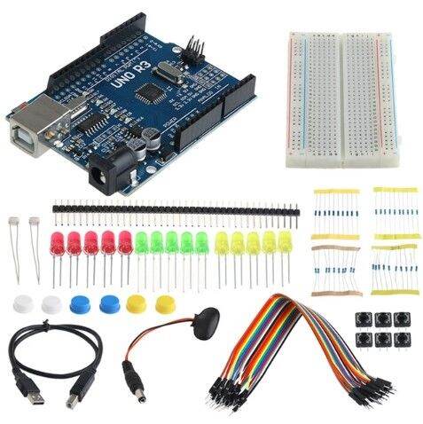 Starter Kit UNO R3 Mini Breadboard LED Jumper Wire Button for Arduino, 1 Set Starter Kit | Lazada PH