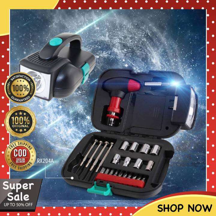 🔥Original Cod🔥 25pcs Flashlight Tools Kit Emergency Lights Multi ...
