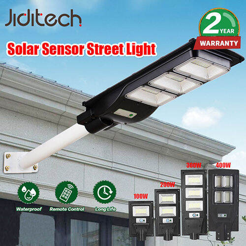 Jiditech 100W/200W/300W/400W Solar Street Light Outdoor Waterproof LED ...