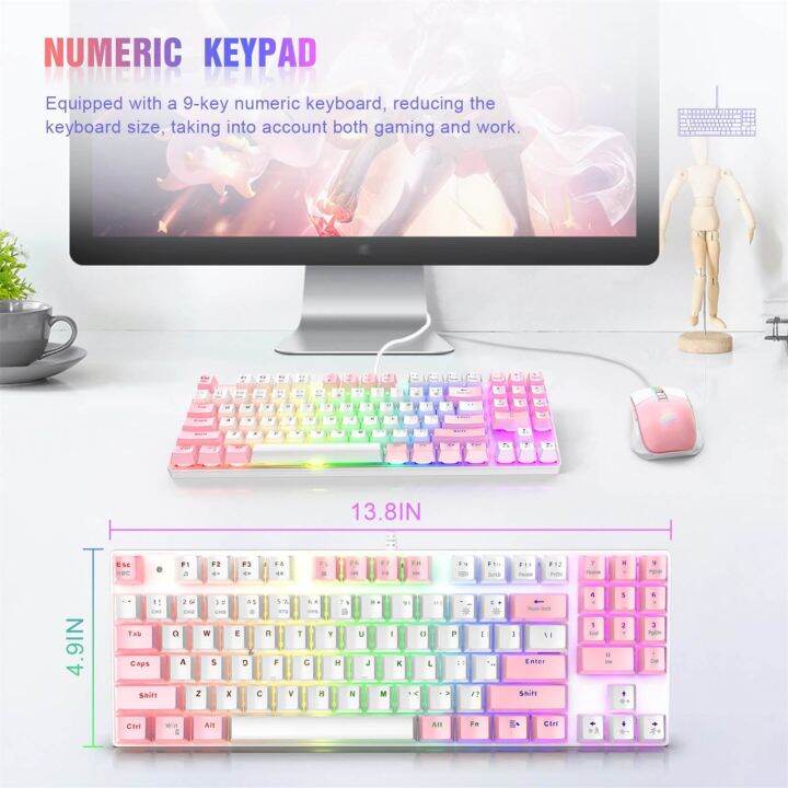 Switches and Gaming Number DPI with Keys PC and Keyboard Blue Combo ...