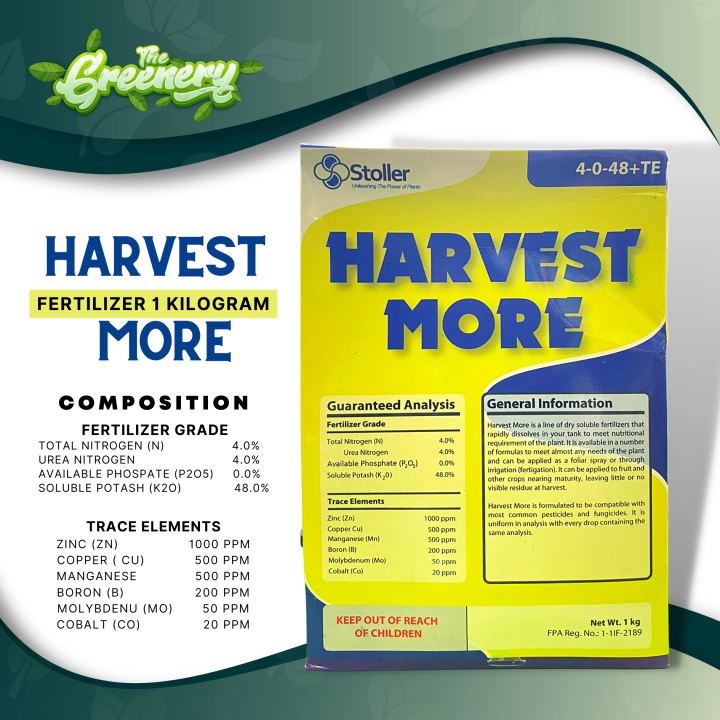 HARVEST MORE 4-0-48+TE FERTILIZER 1KG | Lazada PH