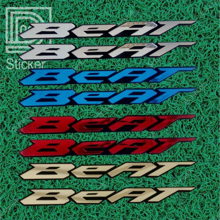 2pc Emblem Motor BEAT Timbul Logo 3D Akrilik Variasi keren | Lazada ...