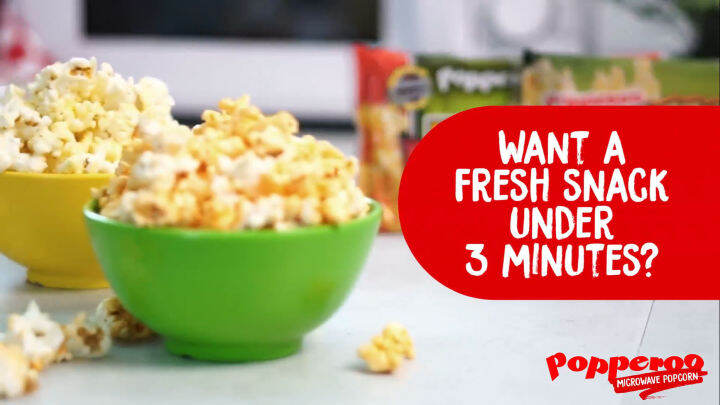 POPPEROO Microwave Popcorn - Butter Overload in Box(3pcs ) | Lazada PH