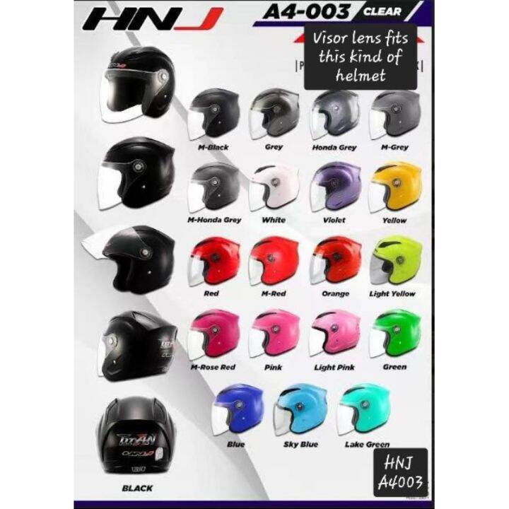 Visor Half Face Helmet RXR 007 RXR 008 King Cobra HNJ A518 HNJ A4003 ...