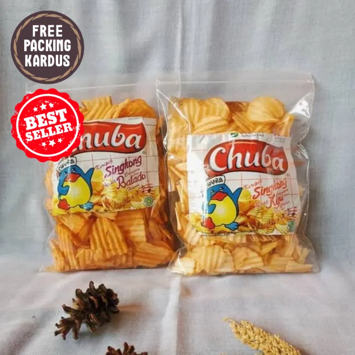 Jarang Ada keripik Singkong Chuba Rasa Balado dan Keju 250 gr snack ...
